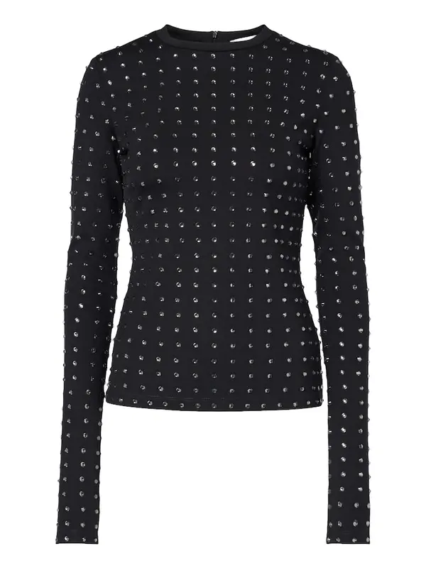 Sportmax Negus Crystal-embellished Top - Black