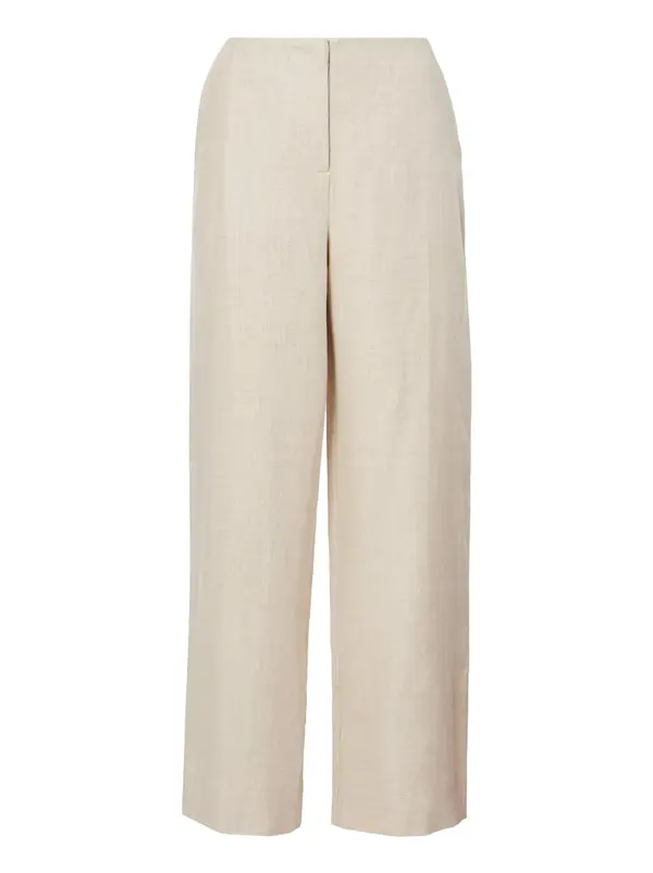 Faithfull The Brand Meave Wide-leg Linen Pants - Beige