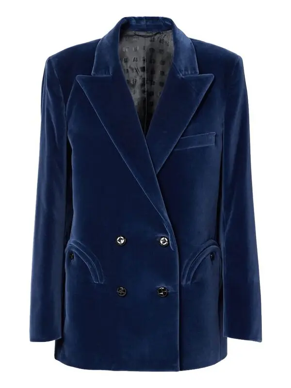 BLAZÉ MILANO Jealousy Everynight Velvet Blazer - Blue