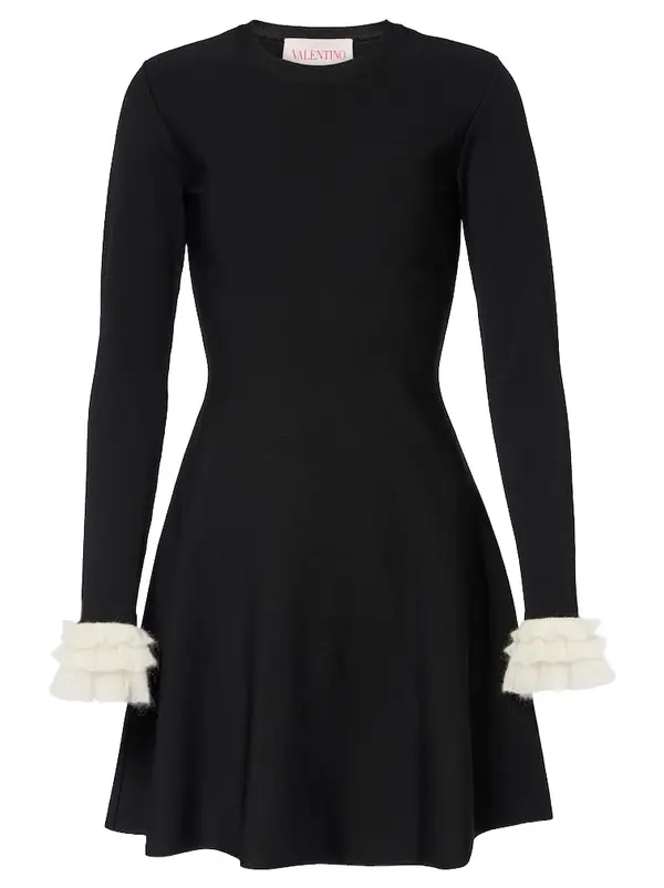 Valentino Garavani Knitted Minidress - Black