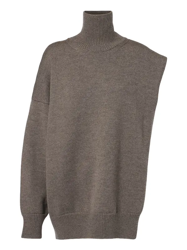 Alaïa Sided Virgin Wool Sweater - Grey