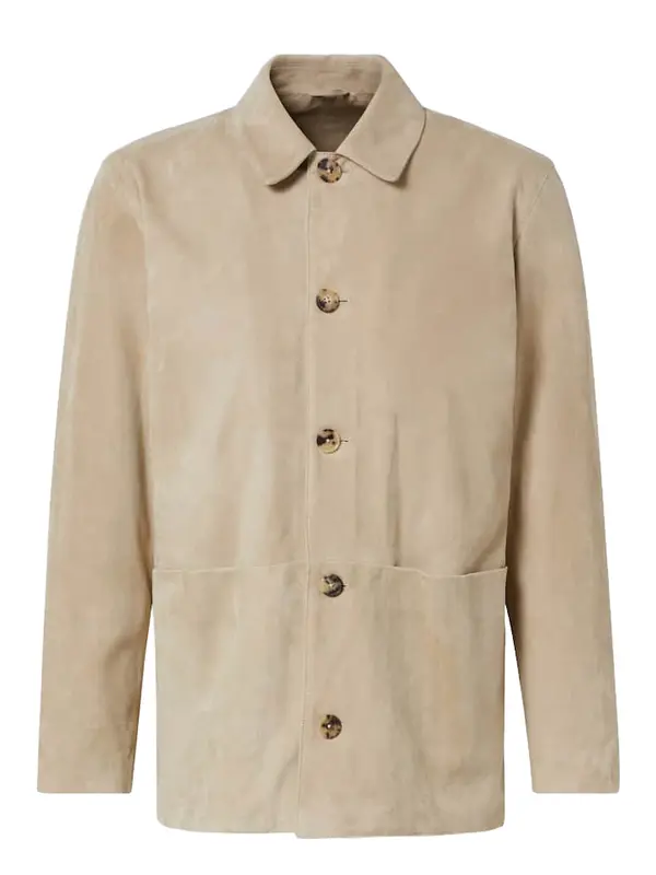 SAMAN AMEL Leather Jacket - Beige