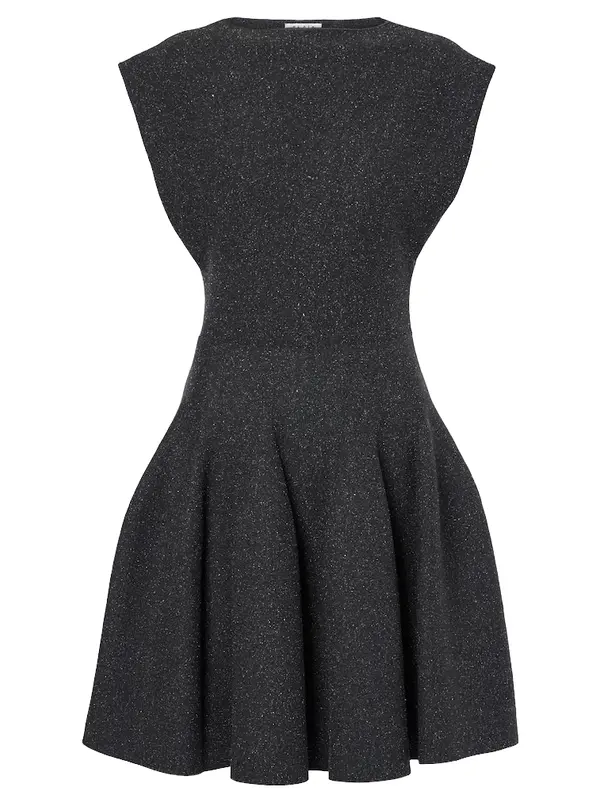Alaïa Godet Mini Dress - Grey