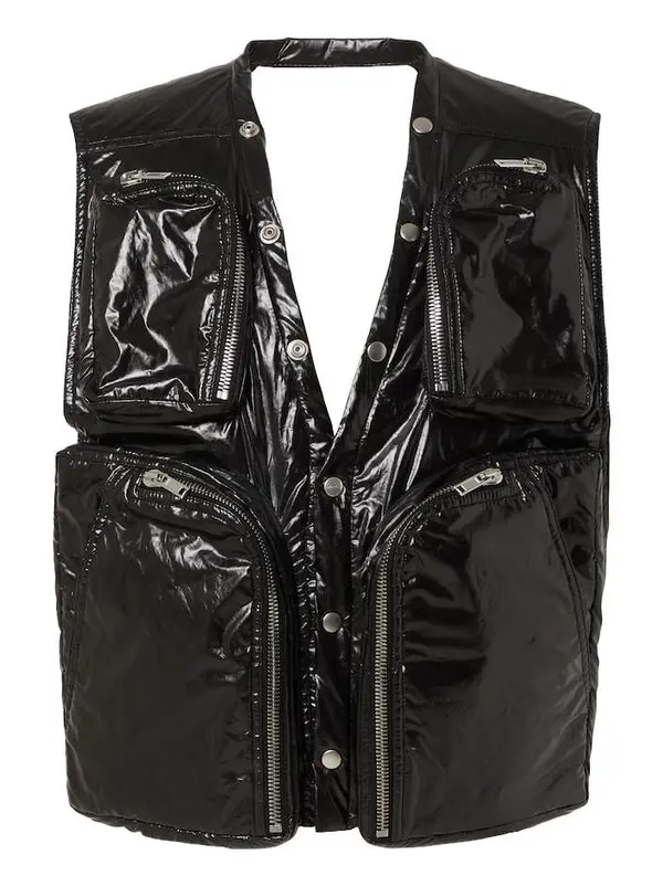 Rick Owens Cotton Cargo Vest - Black