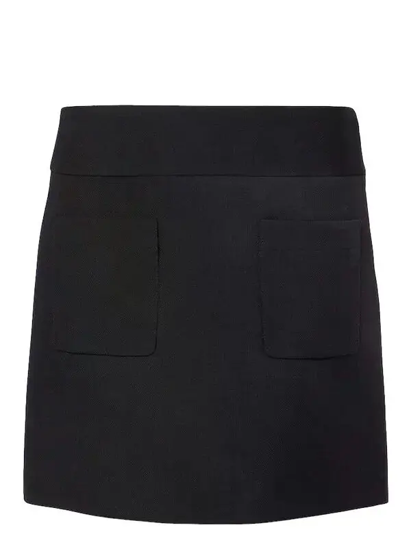 Chloé Wool Crêpe Miniskirt - Black