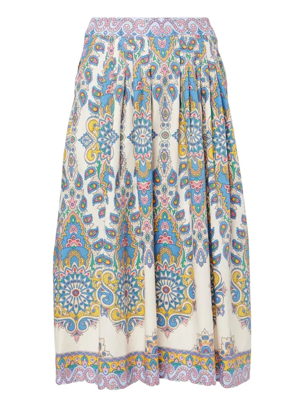Etro Paisley Printed Midi Skirt - Multicoloured