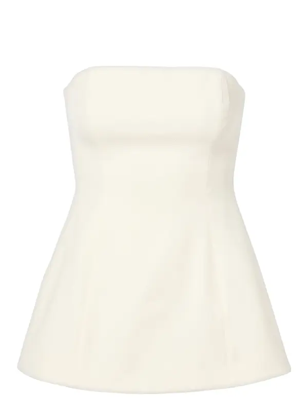 Staud Silvia Strapless Top - White