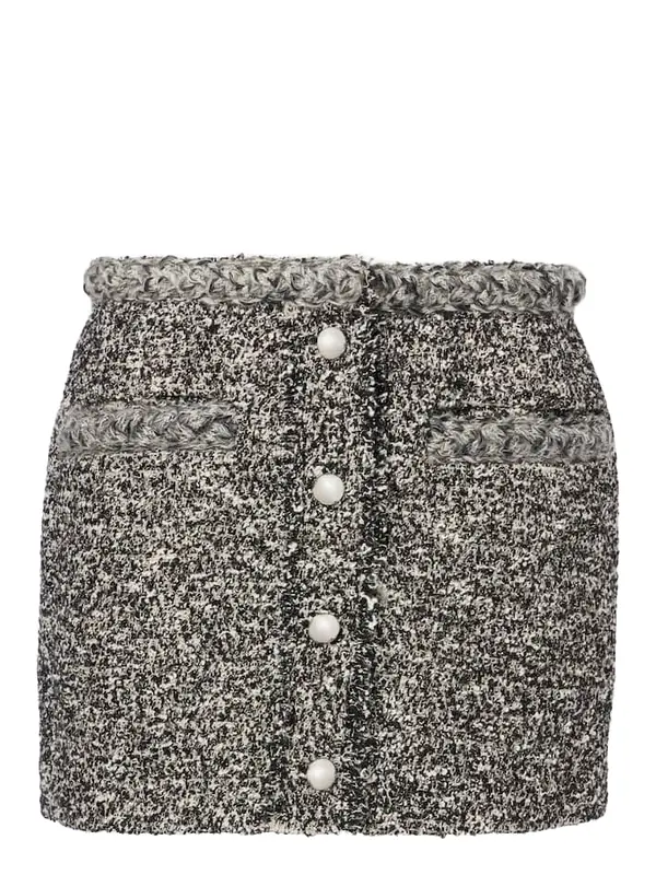 Isabel Marant Gleny Tweed Miniskirt - Black
