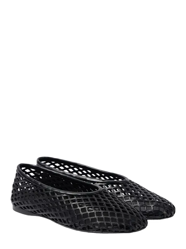 Proenza Schouler Perforated Leather Ballet Flats - Black