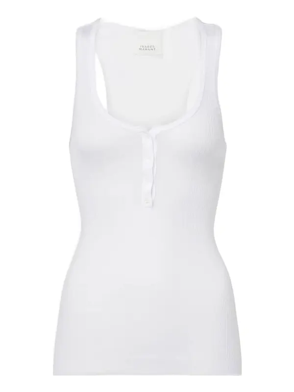 Isabel Marant Louisali Cotton Tank Top - White