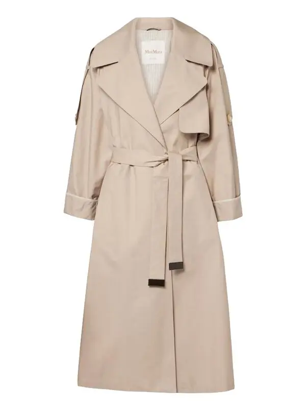 Max Mara Oversized Twill Trench Coat - Beige