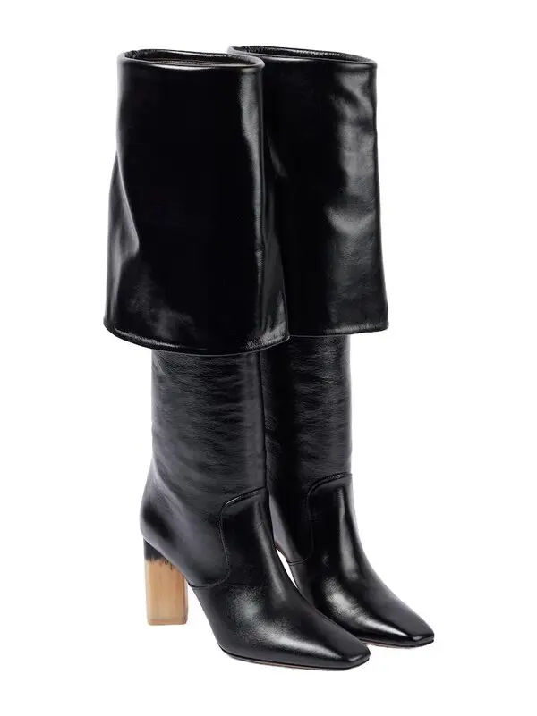 Chloé Georgia Leather Knee-high Boots - Black