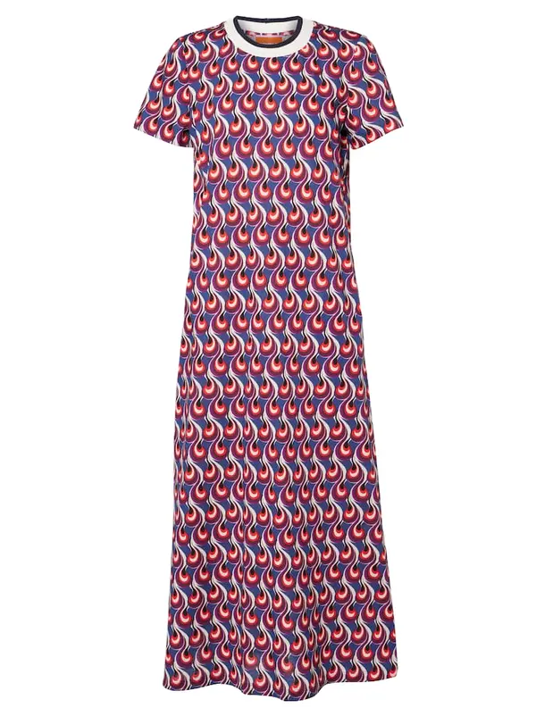 La DoubleJ Printed Jersey Midi Dress - Multicoloured
