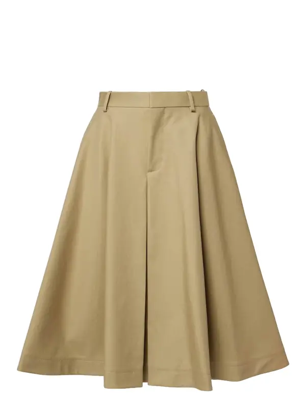 Bottega Veneta Cotton Midi Skirt - Beige