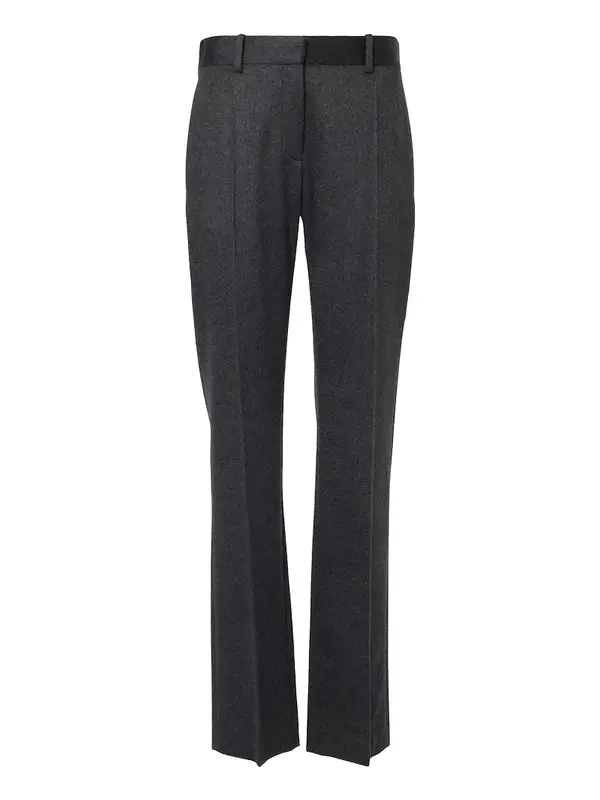 THE ROW Selvie Straight Leg Cashmere Pants - Grey
