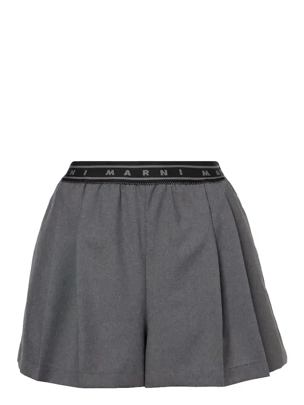 Marni Virgin Wool Shorts - Grey