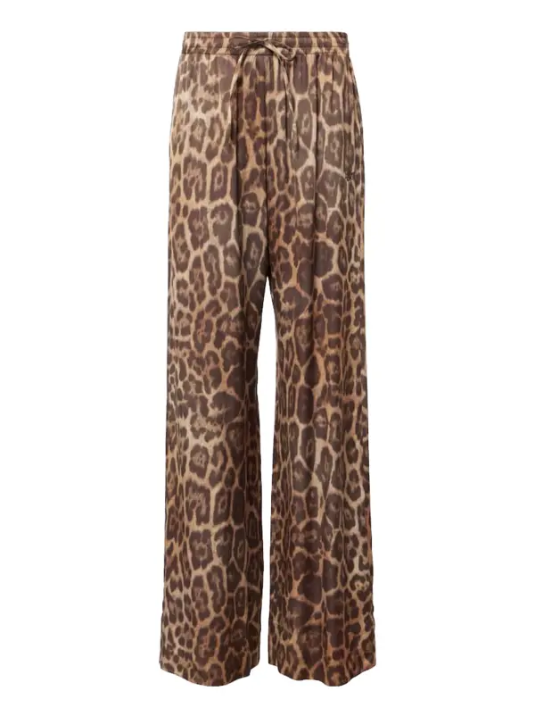 Stella McCartney Leopard-print Pajama Pants - Brown