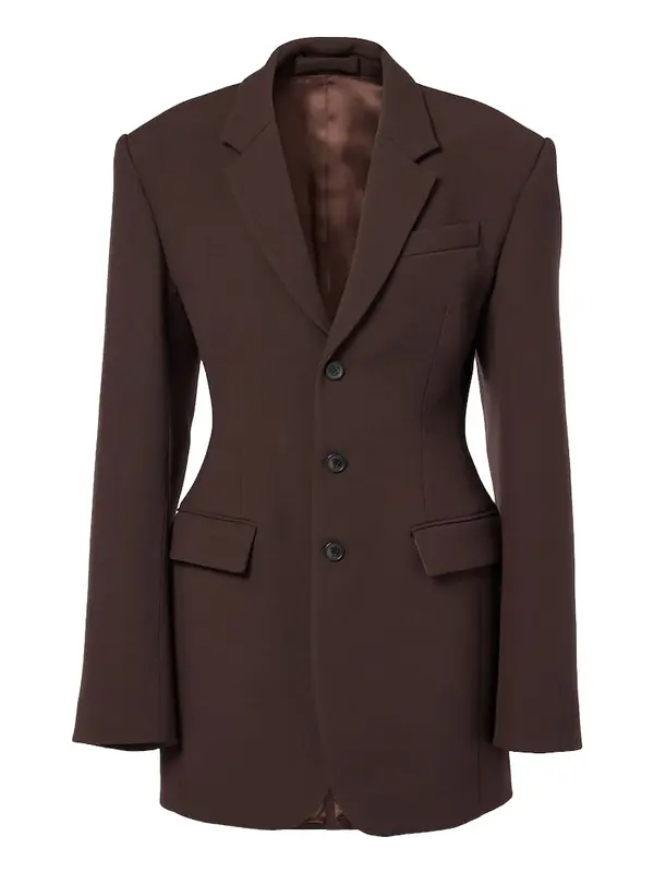 Wardrobe.NYC Virgin Wool Blazer - Brown