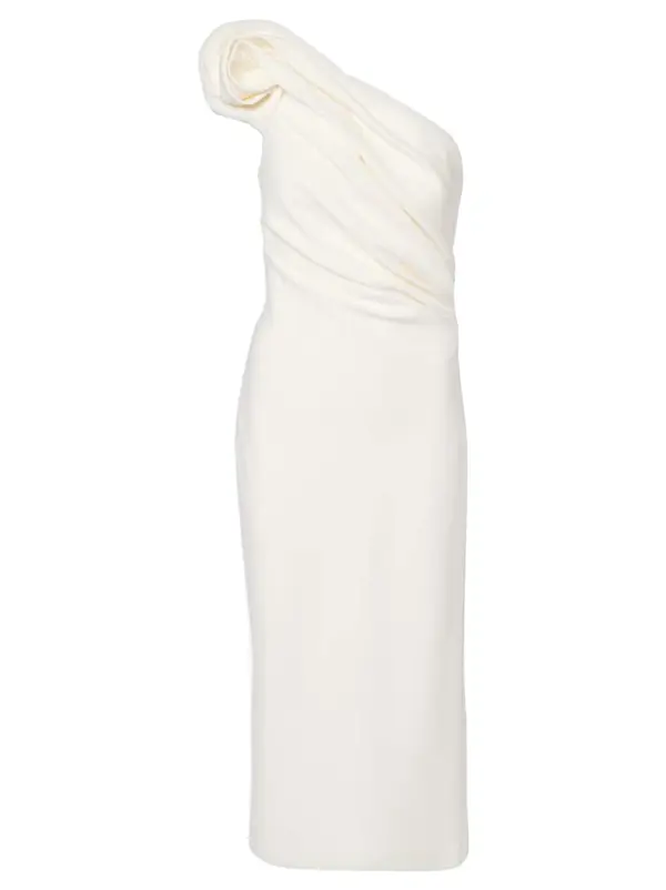 Safiyaa Granalle Draped Crêpe Cocktail Dress - White