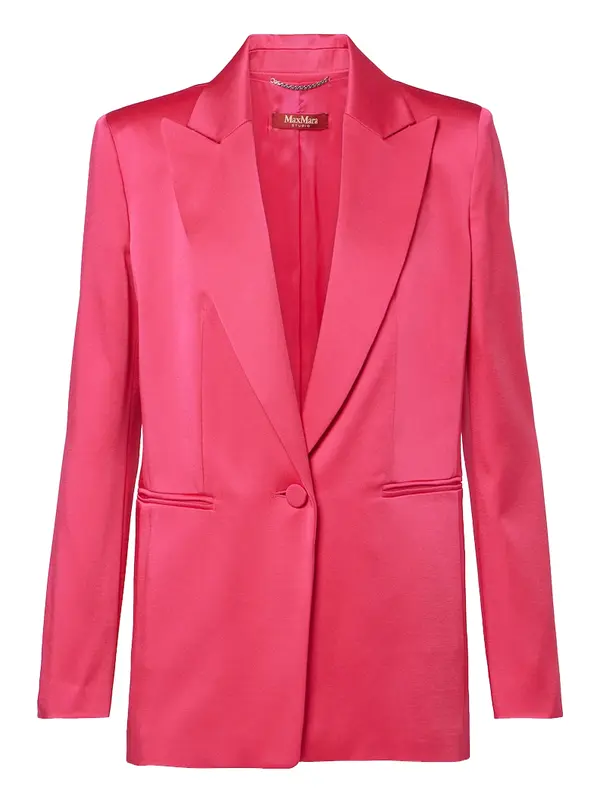 Max Mara Galazia Satin Blazer - Pink