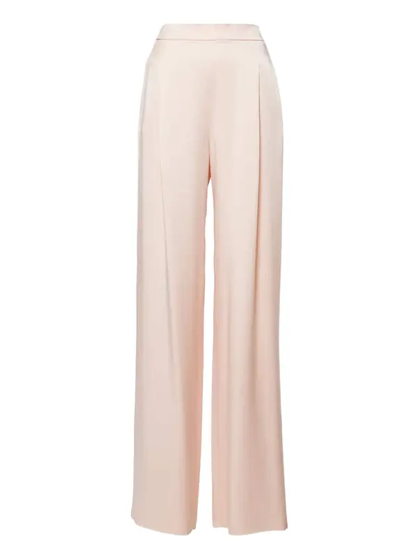 Max Mara Ieti Satin Wide-leg Pants - Beige