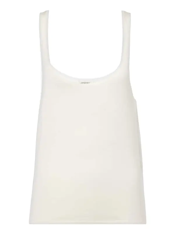 Saint Laurent Cashmere, Wool, And Silk Tank Top - Beige
