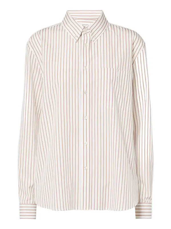 Saint Laurent Cassandre Cotton Shirt - Beige