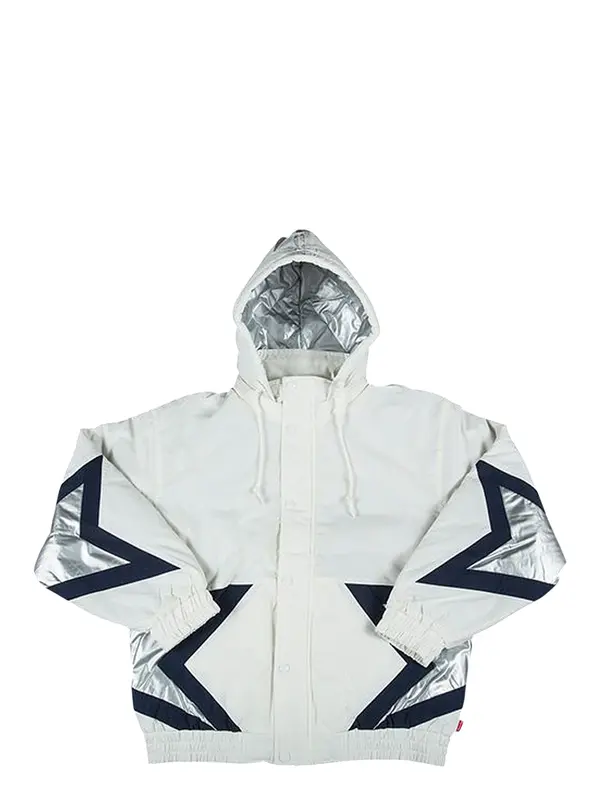 Supreme Stars Puffy Jacket - White