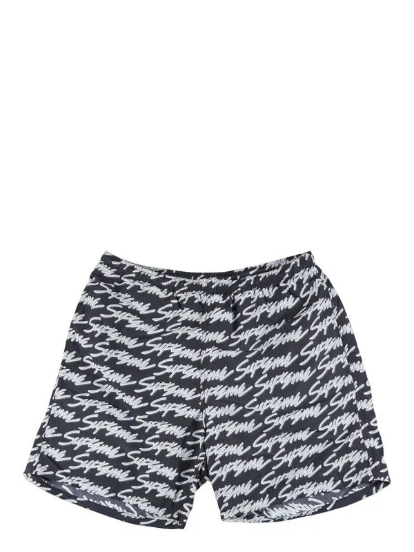 Supreme Signature Script Logo Water Short - Black