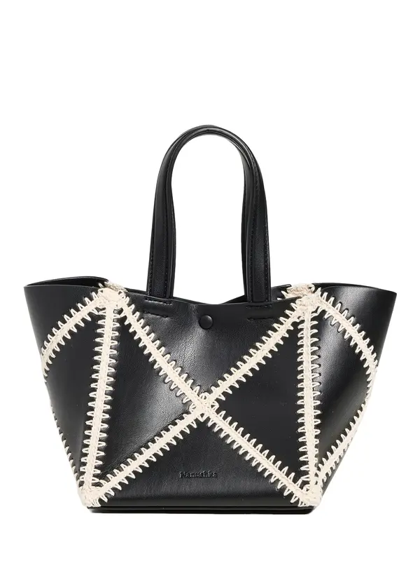 Nanushka The Origami Mini Tote - Black/cream
