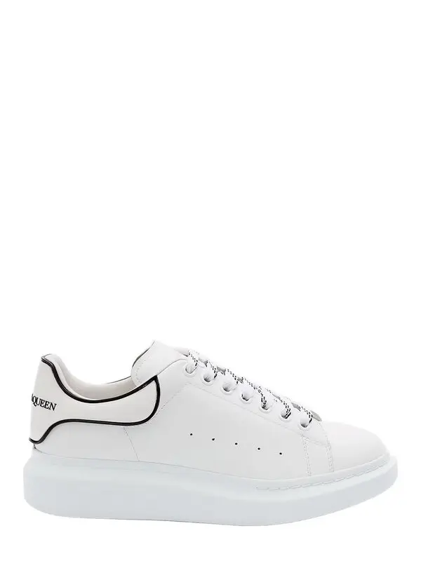 Alexander McQueen Grainy Leather Oversized Sneakers - Ivory Black