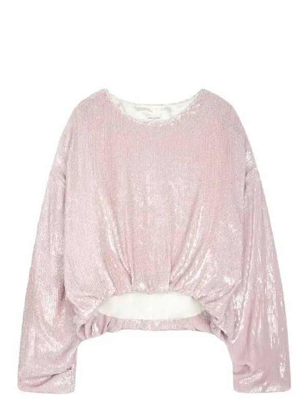 Dries Van Noten Sequin-embellished Top - Pink