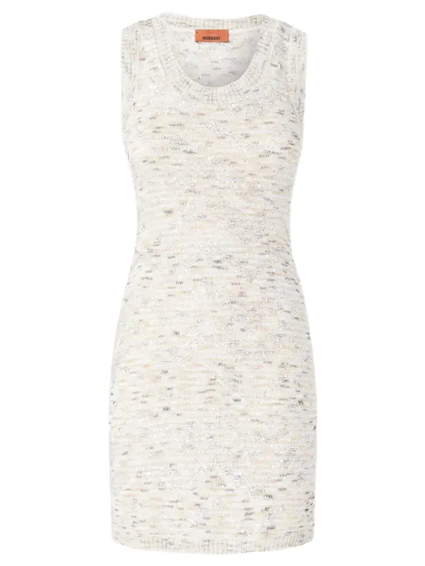 Missoni Slub-knit Mini Dress - Neutrals