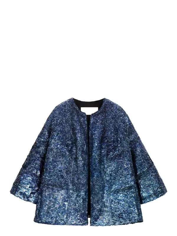 Dries Van Noten Embellished Cocoon Jacket - Blue
