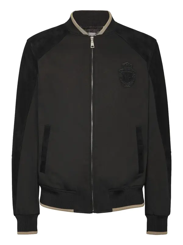 BILLIONAIRE Panelled Bomber Jacket - Black
