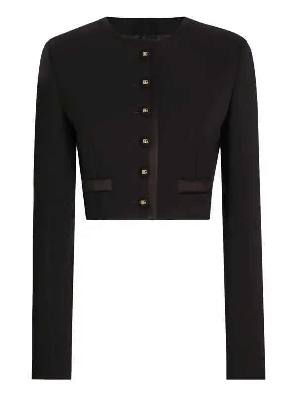Dolce & Gabbana Cropped Jacket - Black