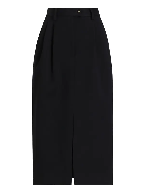 Dolce & Gabbana Pleated Midi Skirt - Black