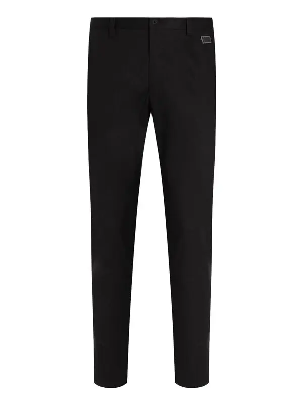 Dolce & Gabbana Tailored Cotton Trousers - Black