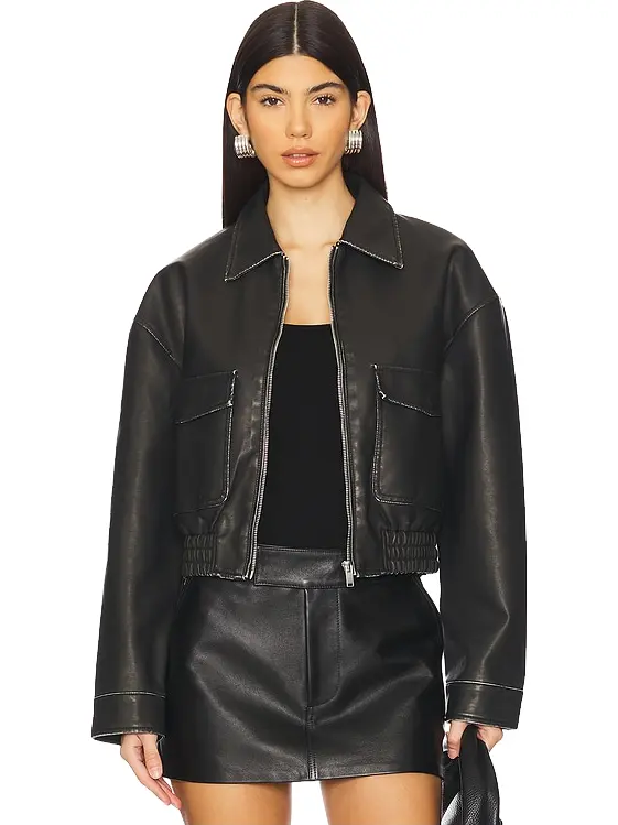 Superdown Lolo Faux Leather Jacket - Black