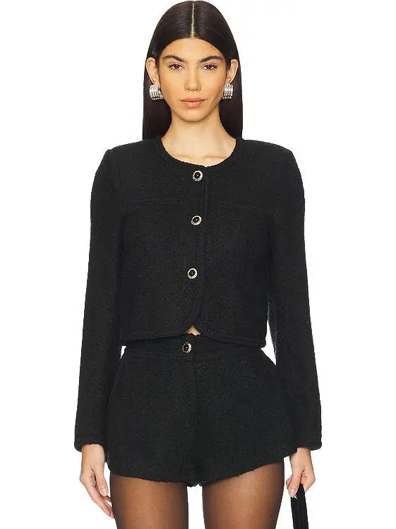 Majorelle Gabrielle Tweed Jacket - Black