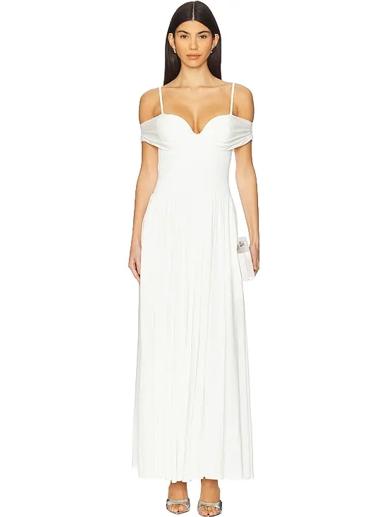 Simkhai Amarantha Off The Shoulder Dress - Ivory