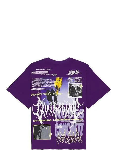 CIVIL REGIME Watch Us Burn Dungeon Tee In Purple - Deep Dark Purple