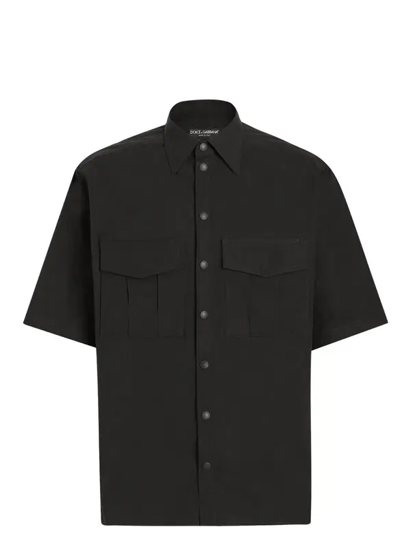 Dolce & Gabbana Poplin Shirt With Tag - Black