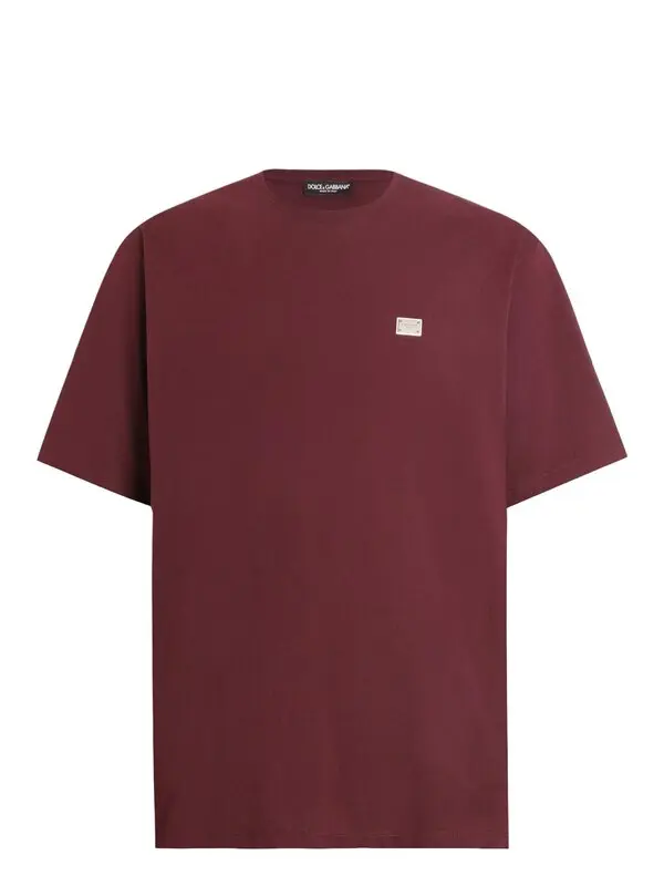Dolce & Gabbana Cotton T-shirt With Tag - Bordeaux