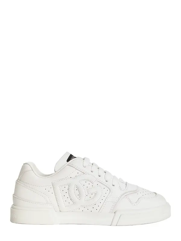 Dolce & Gabbana Calfskin Nappa New Roma Sneakers - White