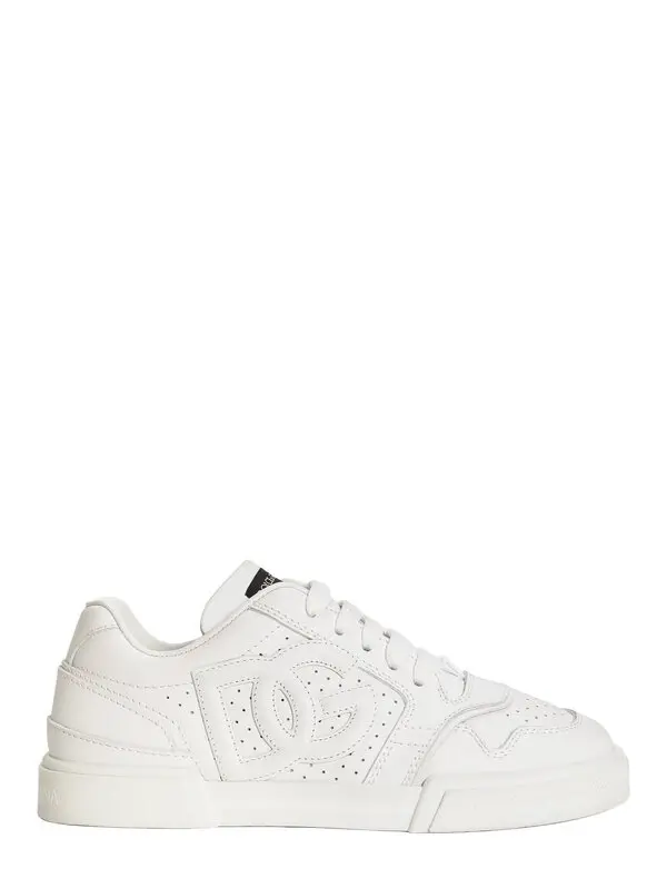 Dolce & Gabbana Calfskin Nappa New Roma Sneakers - White