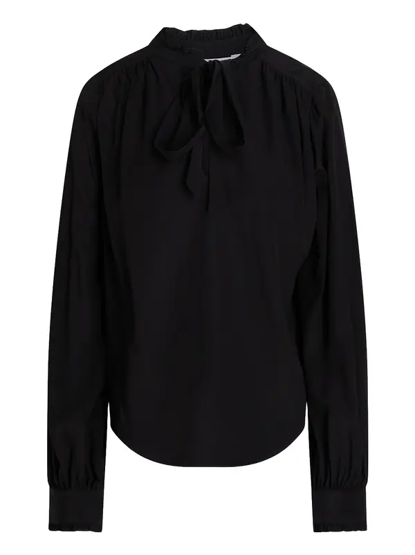 Veronica Beard Louama Silk-blend Crepe De Chine Blouse - Black