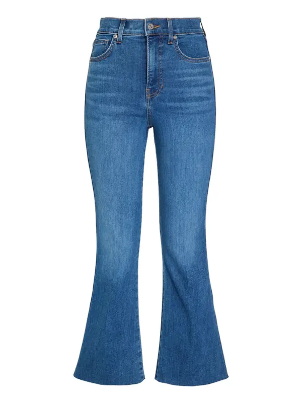 Veronica Beard Carson High-rise Kick-flare Jeans - Mid Denim