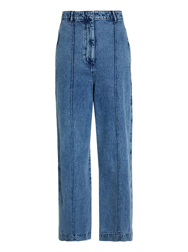 3.1 Phillip Lim High-rise Straight-leg Jeans - Mid Denim