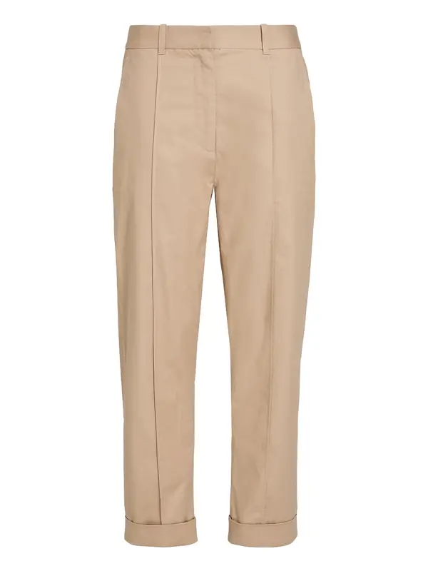 3.1 Phillip Lim Cropped Tapered Cotton-blend Pants - Beige
